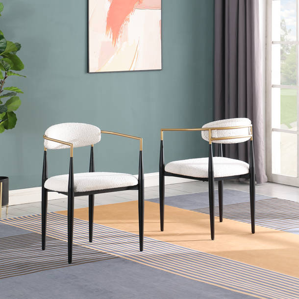 Mercer41 Marras Upholstered Metal Side Chair | Wayfair
